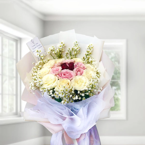 Jual Hand Bouquet Blended Rose - Bekasi