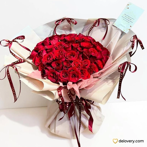 Jual Crimson Devotion -60 Stems | Delovery