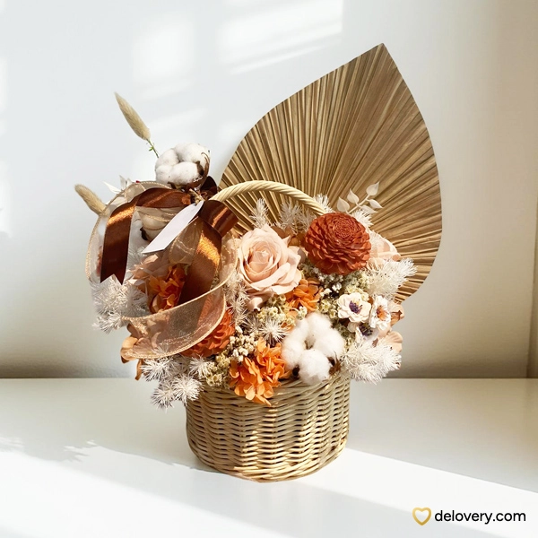 Jual Rustic Whisper Basket (Dried Flower) | Delovery